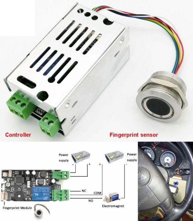 K215 fingerprint sensor & R503 controller board Normally Open Relay ...