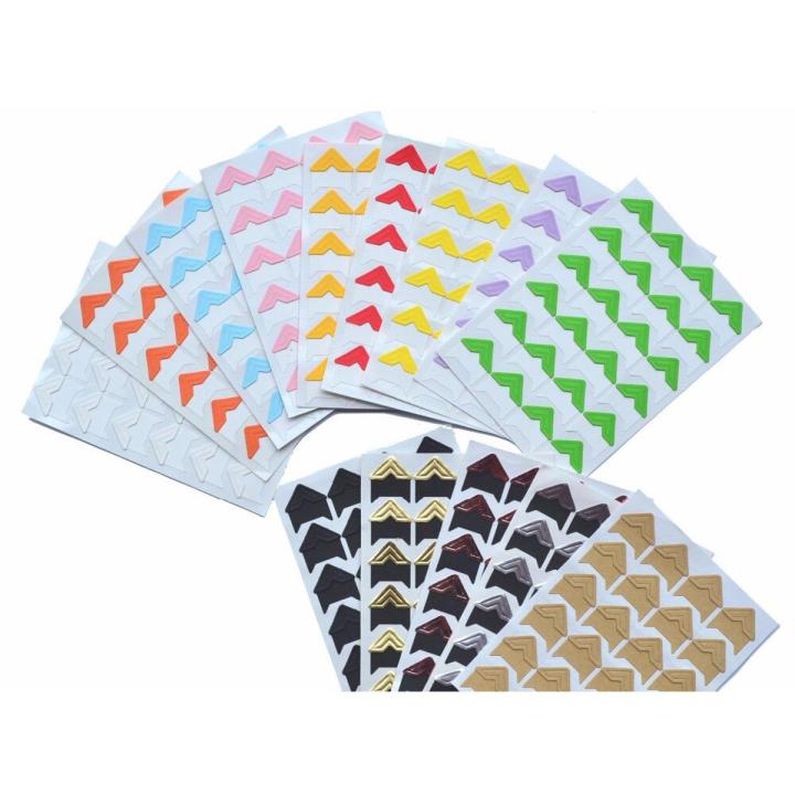 17 colors Cartoon Cute Photo Corner Stickers For DIY Baby Photo Album ...