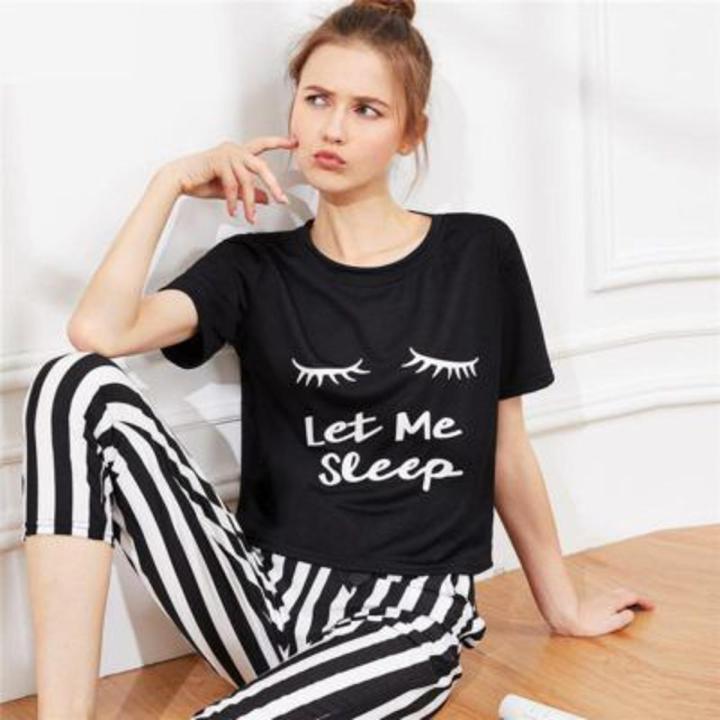 Gothic Printed Cotton Jersey Ladies Sleep Dress Night Wear with Shirt ...
