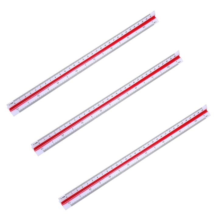 LKPCIGCXM 3pcs 1:20 1:25 1:50 1:75 1:100 1:125 Plastic Triangular Scale ...