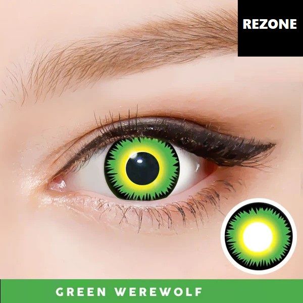 Crazy Green Werewolf Color Eye Lens - Crazy Green Eye Lens - Green ...