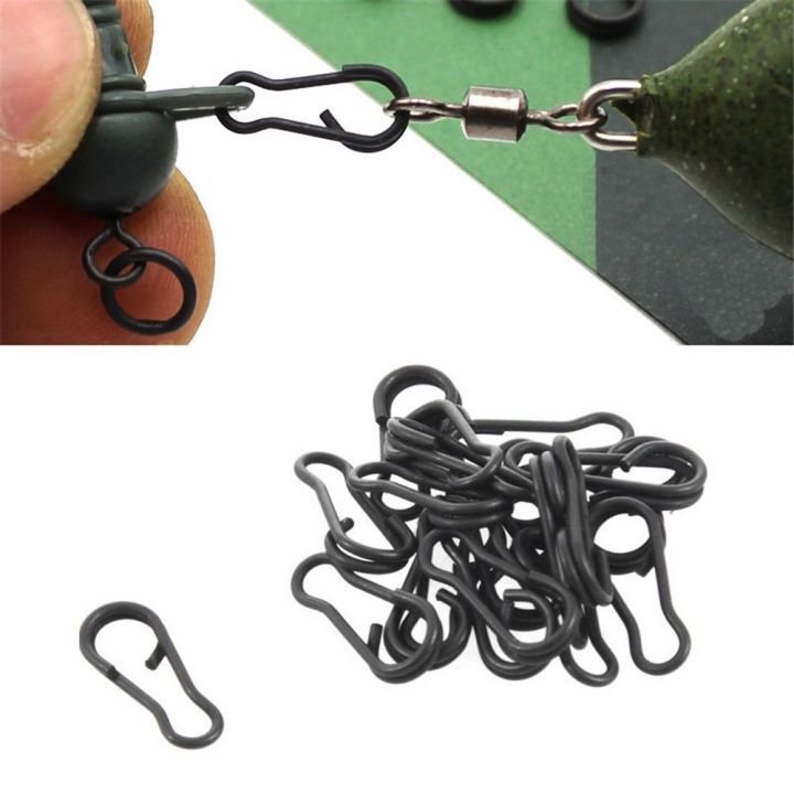 Matte Black 30pcs/lot Fishing Tools Quick Change Rolling Swivels ...