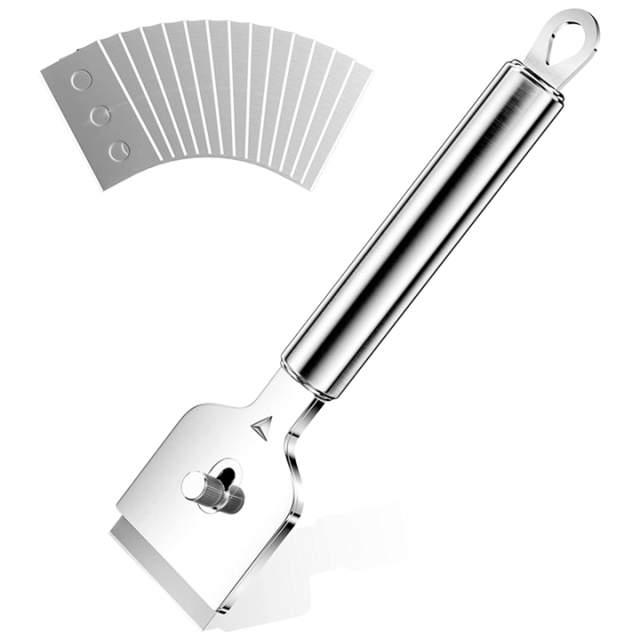 Stainless Steel Metal, Scraper Ceramic Hob with 14 Replacement Blades ...