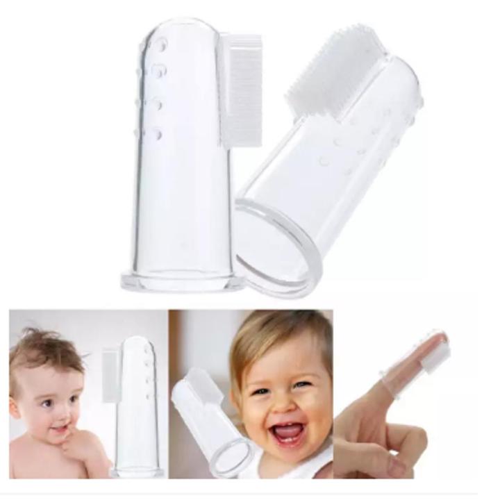 Healthy Clean Teeth Baby Kid Silicone Finger Toothbrush | Daraz.pk