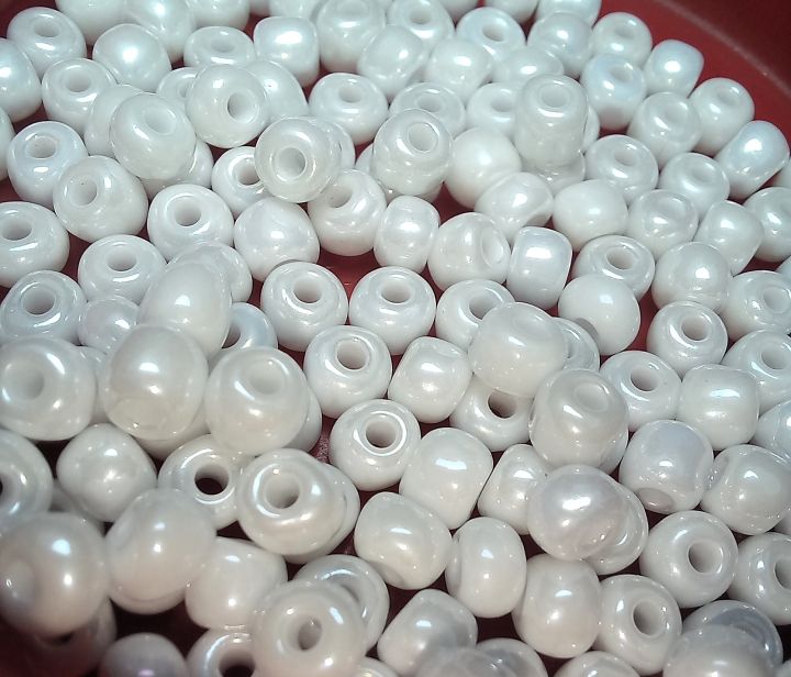 Pack of 200pcs, White Glass Seed Beads, Mini Beads, Poth Beads, About 3 ...