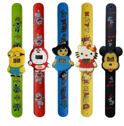 set of 5 Kids Cartoon Watches for Boys & Girls – Digital, Analog, LED ...