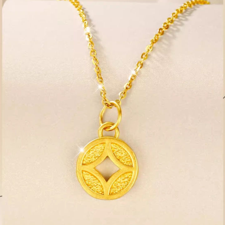 Youbo Golden Fortune-Attracting Copper Coin Necklace Niche Design ...