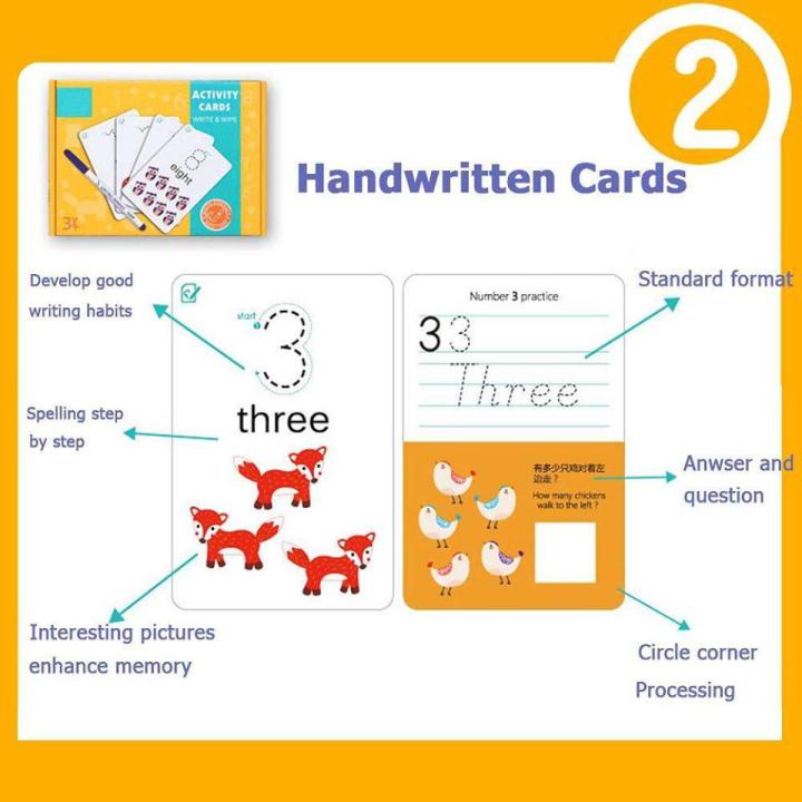 Mathematics Activity Cards Write & Wipe Cards 123 Cards High quality ...