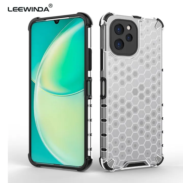 For Huawei Nova Y61 4G Phone Case，Luxury Honeycomb Armor TPU+PC ...