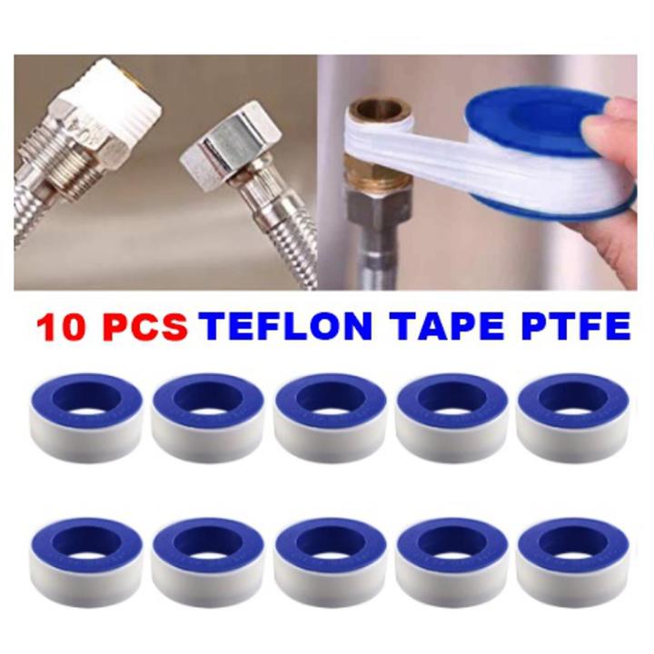 TEFLON Tape Kendo PTFE Thread Seal Tape for Plumbers - White -10pcs ...