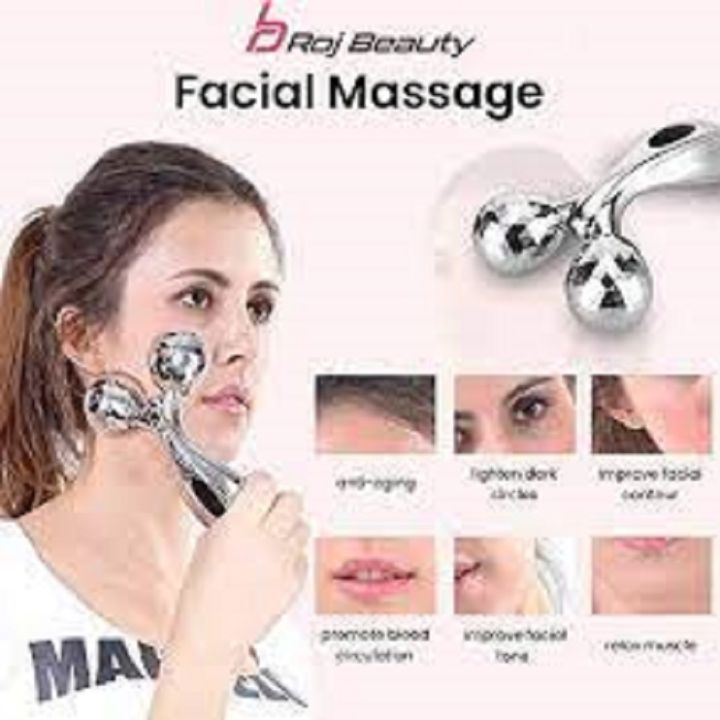 Roller Massager Facial Massage Handheld Y Shape Plastic Full Body ...