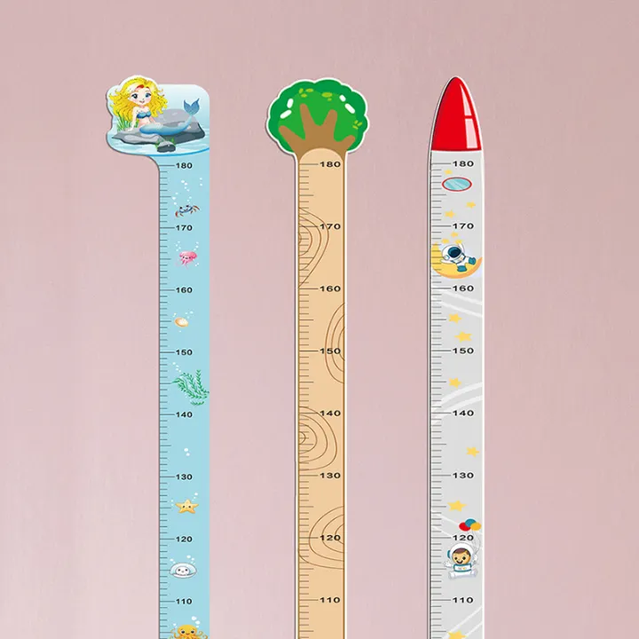 Cartoon Height Measure Wall Sticker For Kids Growth Ruler Growth Chart ...