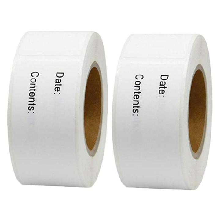 NCANRUI 2 Roll of 125 Pcs Self-Adhesive Removable Freezer Refrigerator ...