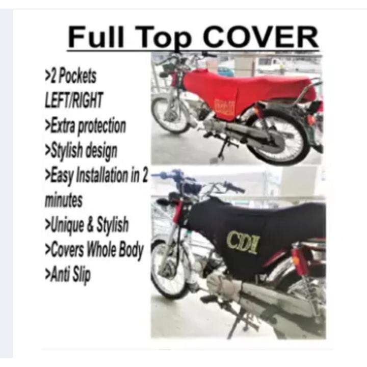 Full Top Cover For All 70cc Motorcycles Universal RED BLACK Clor ...