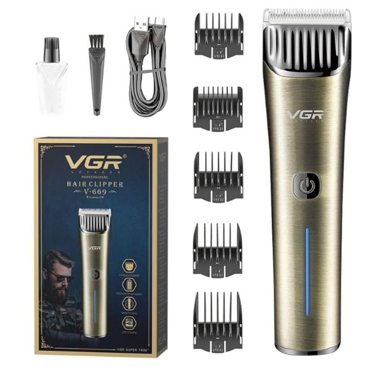 VGR V‑669 Premium Metal Housing Cordless Hair Clipper – Metal Body ...