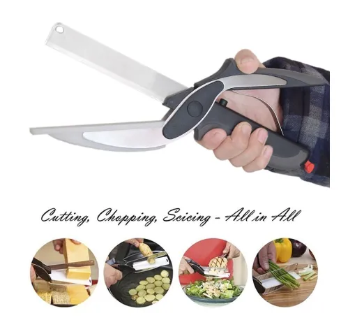 Clever Cutter Kitchen Knife Food Chopper Scissors Smart Vegetable ...