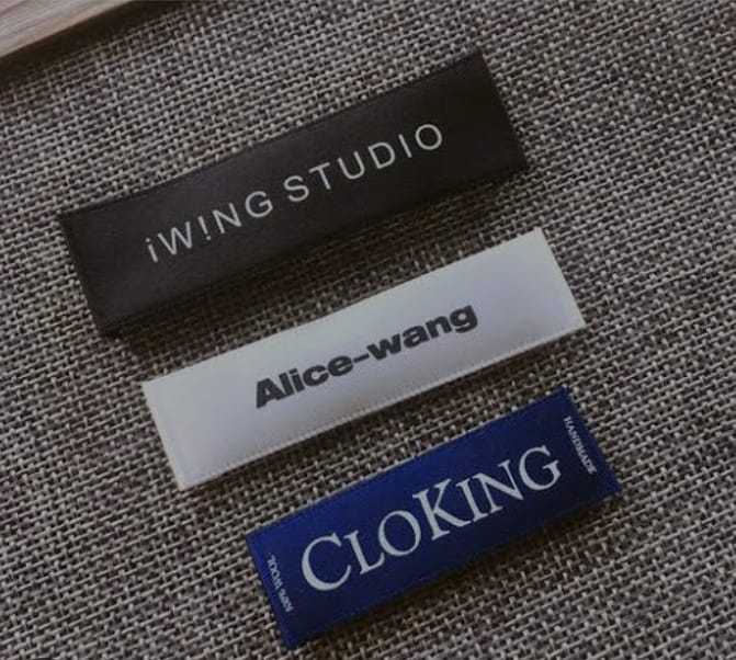 Customize 100 Woven Clothing Labels – 60mm x 18mm Size Tags with Logo ...
