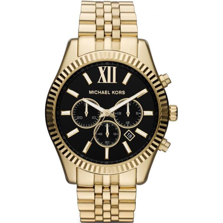 Michael Kors Wrist Watch For Men Stainless Steel Black Dial Watch ...