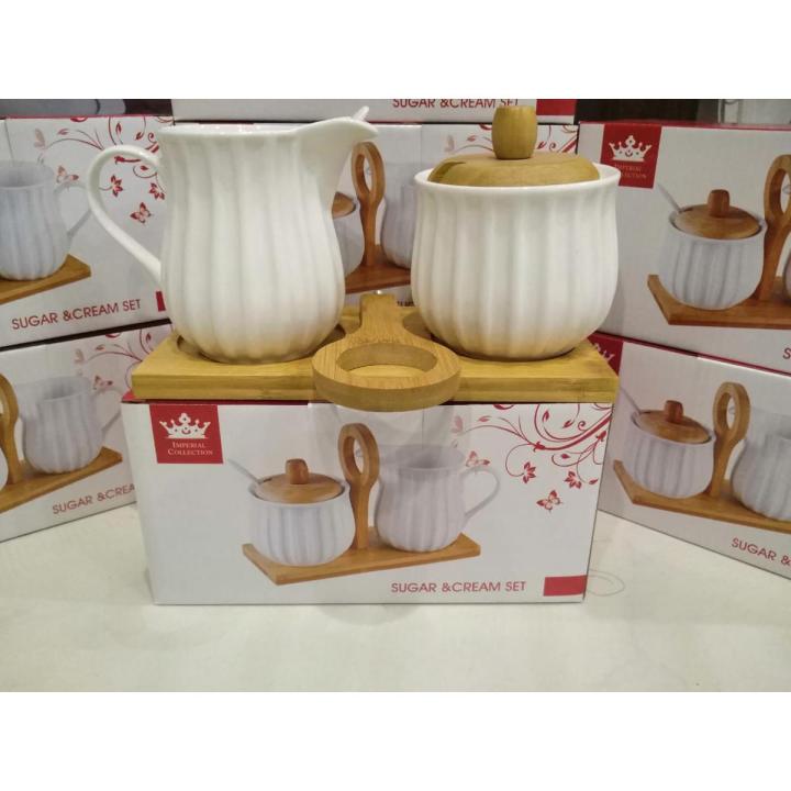 Marhaba Coffee Tea Milk Pot Sugar Pot Set - Ceramic | Daraz.pk