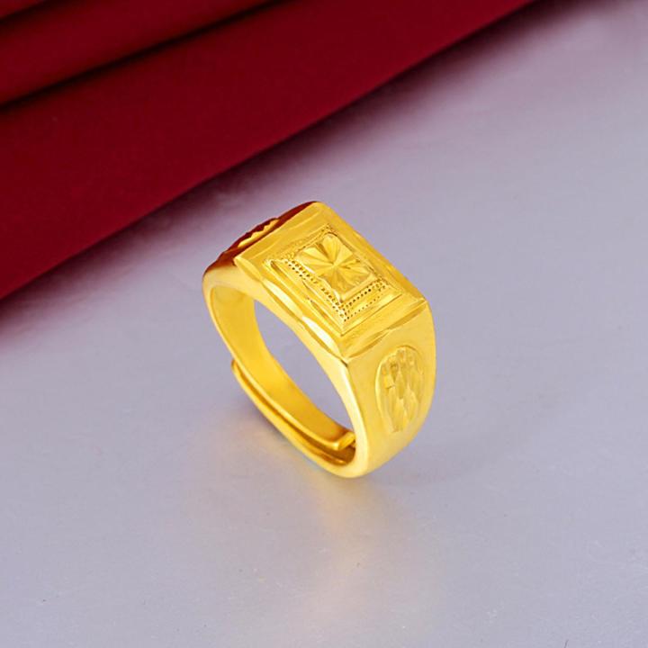 Gold shop model Wechat hot selling men's ring Shajin men's ring car ...