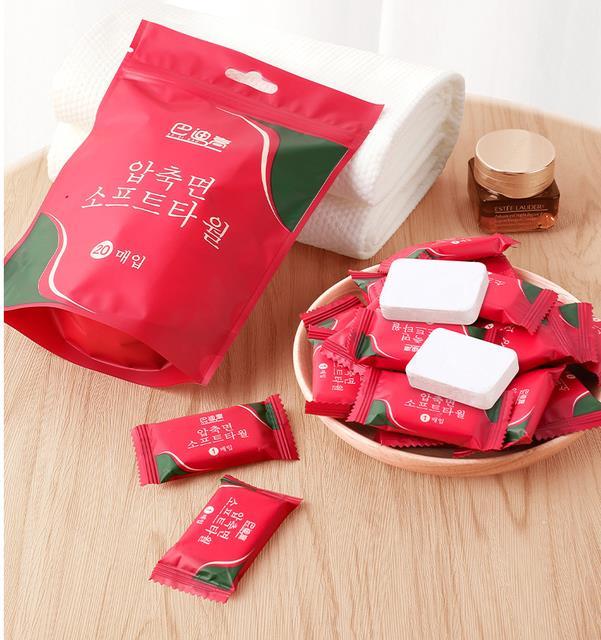 1/5/20 Piece Disposable Travel Towels Compressed Facial Wipes Compact ...