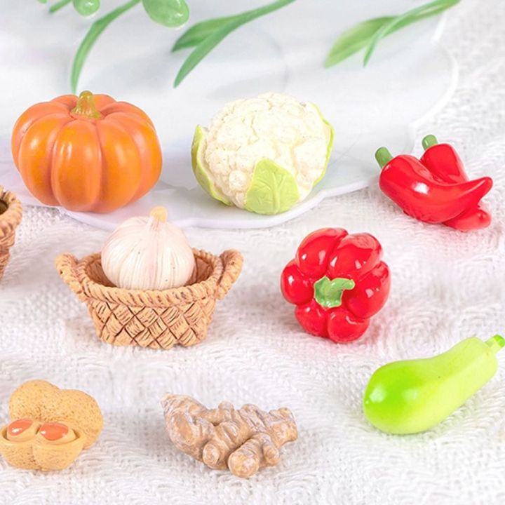 Imitation Vegetable Cute Vegetable Figurines Miniatures Mini Resin ...
