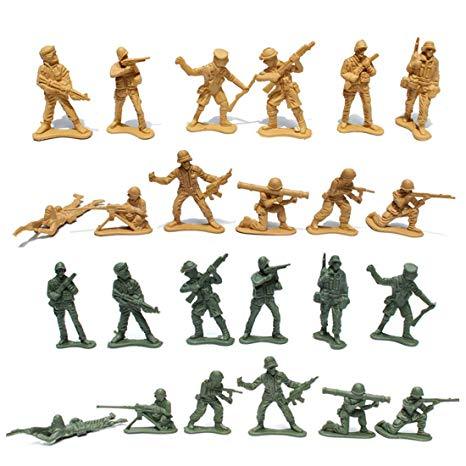50/100 Pcs - Mini Army Soldier Toy Set - Military Force Action Figure ...