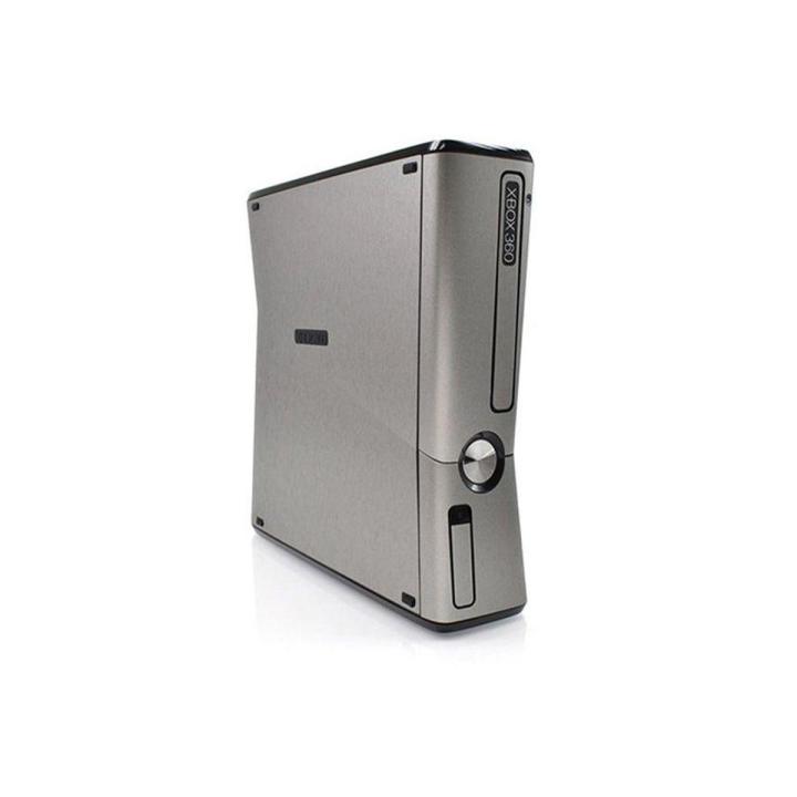 XBOX 360 Slim Grey Brushed Metal Texture Skin | Daraz.pk