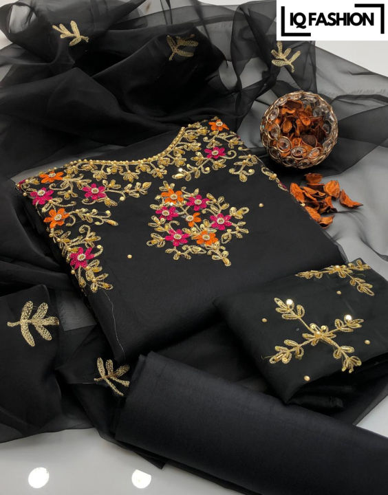 IQ FASHION PAKISTAN - Organza Suits - Unstiched Dresses for Women 3 ...
