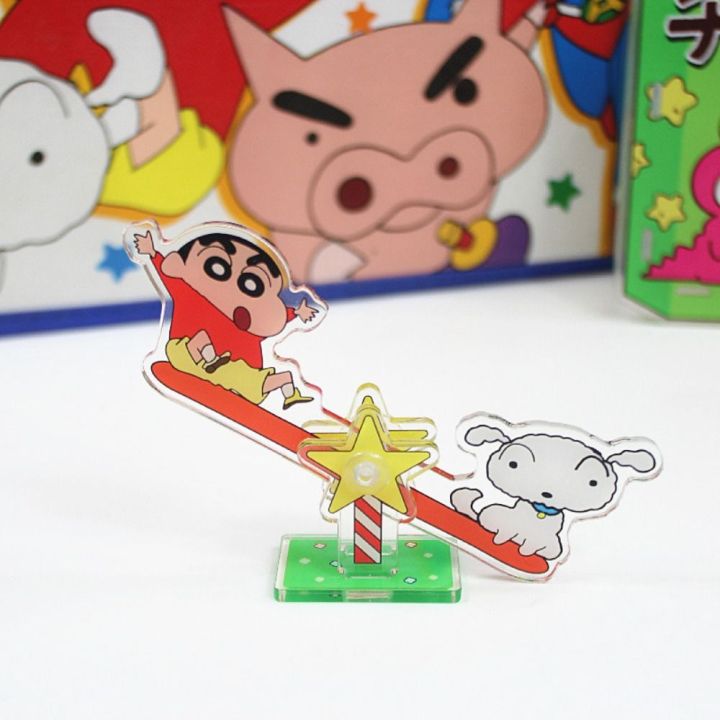 Cute Acrylic Shin-Chan Seesaw Decoration Seesaw Standing Sign Crayon ...