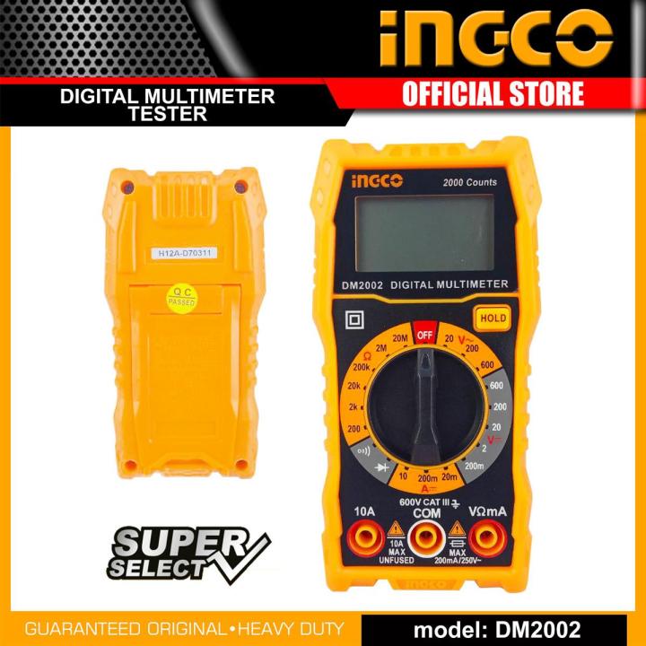 INGCO Digital Multimeter 2000 counts LCD display | Daraz.pk