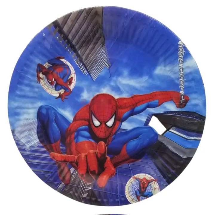 Spiderman Plates - 7 Inch - Spiderman Themed Party - Blue - Boys - Pack ...