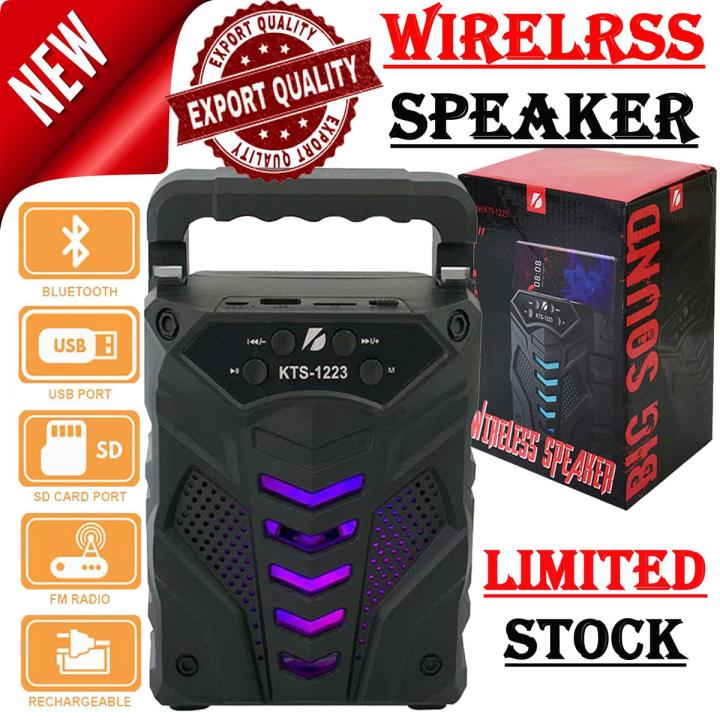 100% Original KTS-1223 Wireless Portable Bluetooth USB Speakers ...