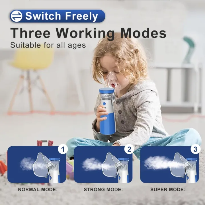 Mesh Nebulizer - Portable Mesh Nebulizer - Rechargeable 2-modes hand ...