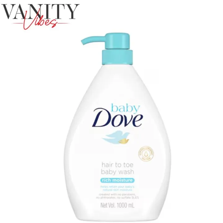 Baby Dove Rich Moisture Hair to Toe Baby Wash 1000ml – Gentle ...
