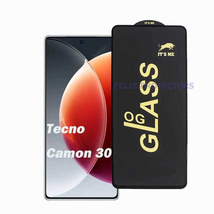 Tecno Camon 30 OG 9D HD Glass Screen Protector Full Glue Glass with ...