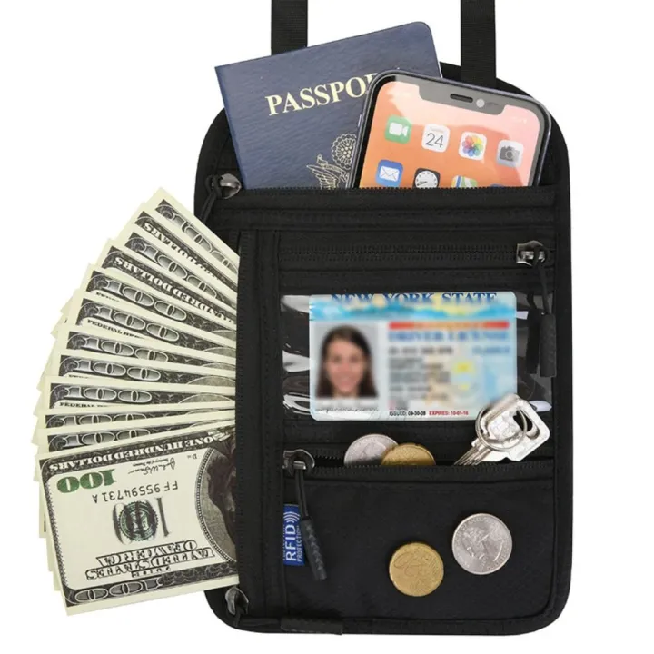 Waterproof RFID Blocking Passport Bag Durable Nylon Anti-theft Travel ...