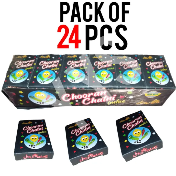 Snacks World Chooran Chatni Imli Khatta Meetha Chatkhara (24 PCS BOX ...