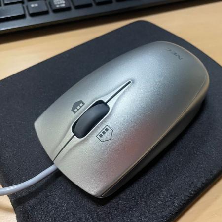 NEC Branded Silver USB Optical Mouse Maximum Wire Best option for ...