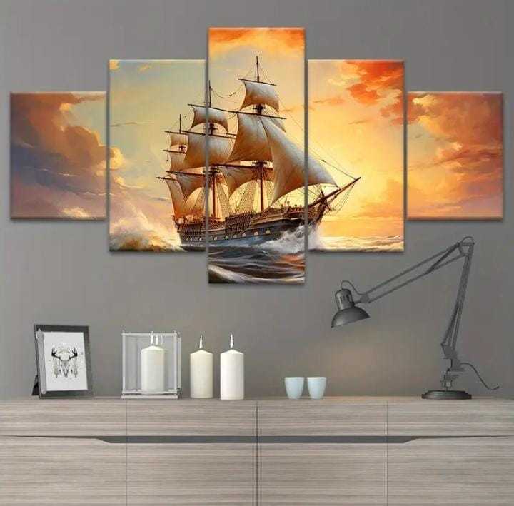 5 Piece Modular HD Printed Wall Frame | Daraz.pk