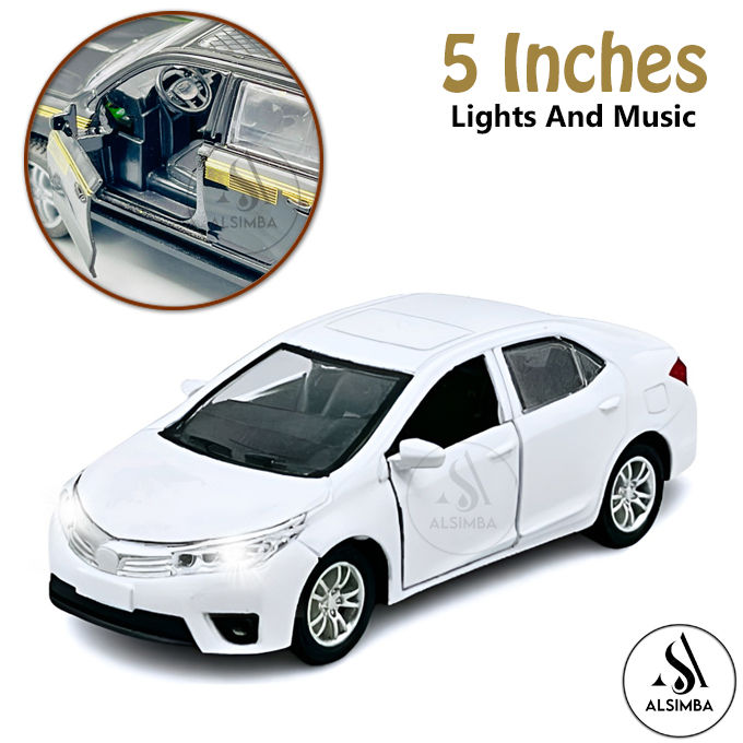 Toyota Corolla Grande Die-Cast Metal Body Model Toy Car Pull Back ...