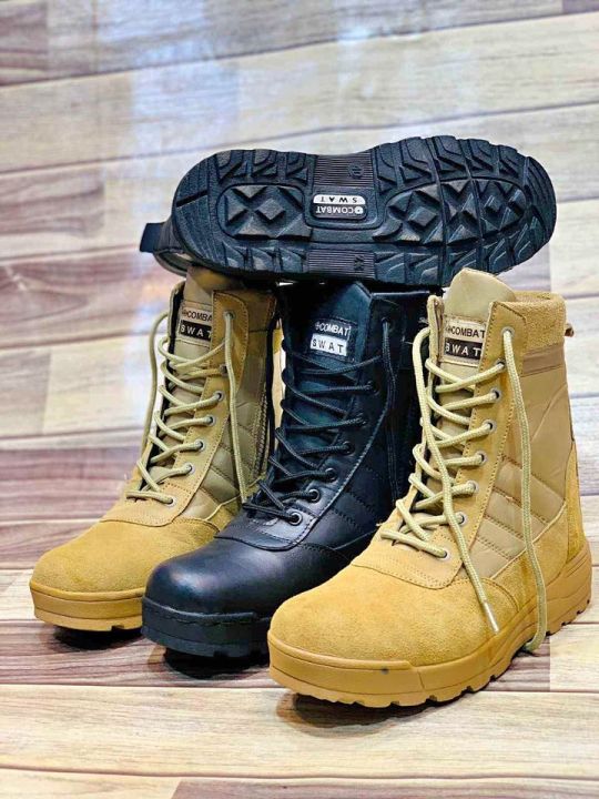 New Combat Military/Army Long Shoes, Outdoor Safety Boots, High Ankle ...