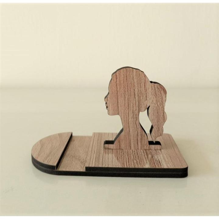 Mobile Holder, Phone Stand, Laser Cut, Laminated MDF Wood | Daraz.pk