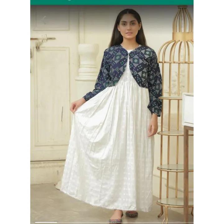 2 piece Koti maxi style linen fabric Maxi ALL size available Imbossed ...