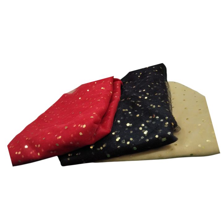 "2 Gaz 6 feet Fancy Net Fabric: Versatile & Vibrant for Weddings, Gifts ...