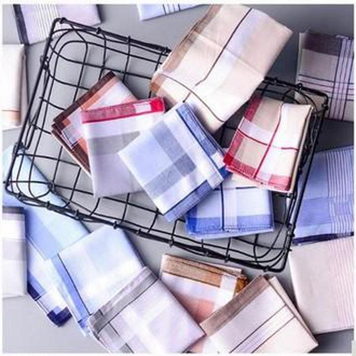 pack of 9-100% Cotton Light Color Handkerchief Male Female stripe lace ...