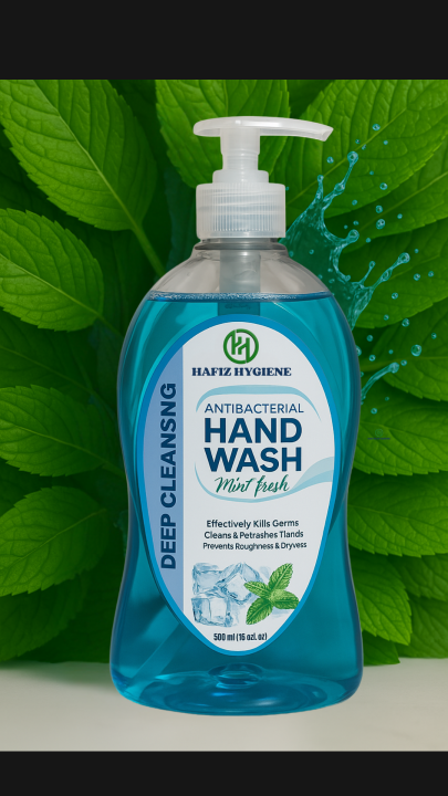 Hafiz Hygiene Hand Wash – 500ml | Mint Fresh | Antibacterial Liquid ...
