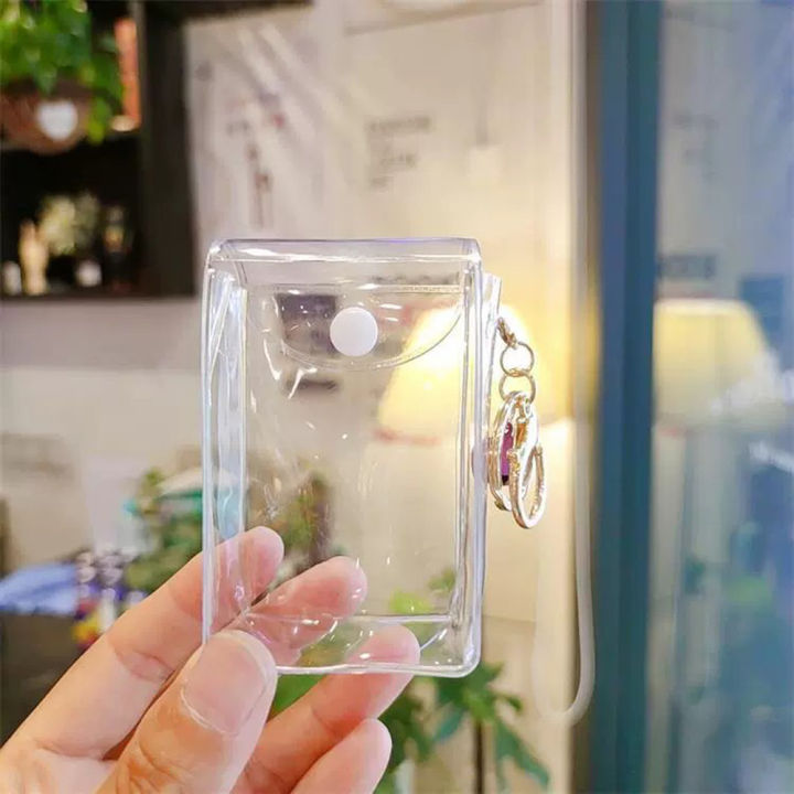 PVC Transparent PVC Key Wallets Stylish Square Transparent Square Mini ...