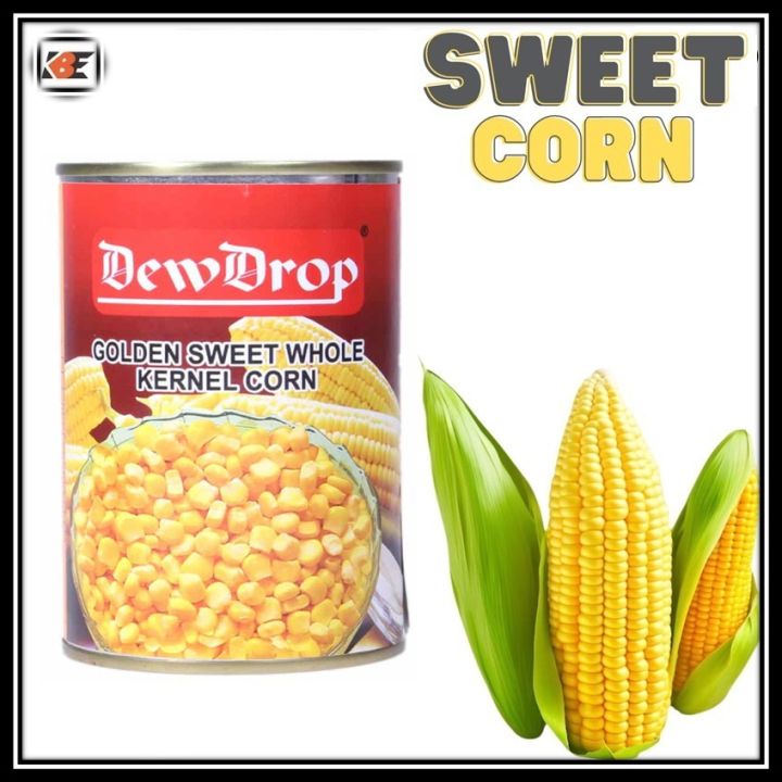 Dew Drop Sweet Corn Canned Golden Sweet Whole Kernel Corn 350g Tin Pack ...