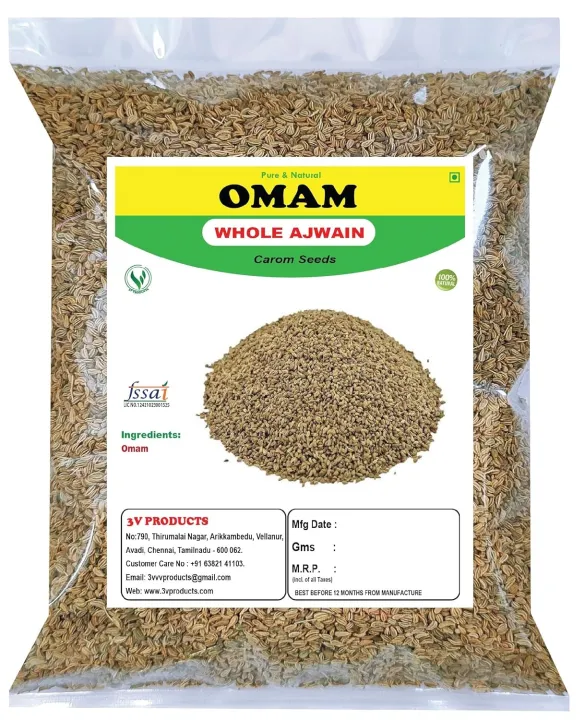 3V PRODUCTS Omam Seeds 100g | Ajwain Seeds | Carom Seeds | Bishop's ...